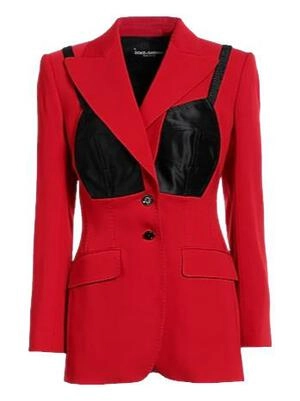 DOLCE & GABBANA Dolce & Gabbana Single-Breasted Two-Tone Blazer