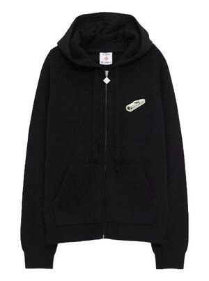 Casablanca Zip-up Hoodie With Logo - Black