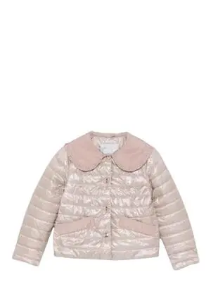 Herno Ruffled Quilted Jacket - Nude