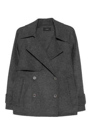 JOSEPH Double-breasted Coat - Black