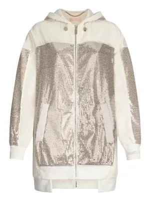 Liu Jo Sequined Parka - White