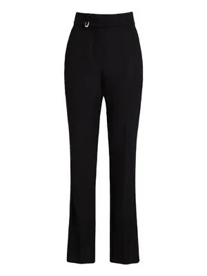 Jacquemus Tapered Trousers With Buckle Detail - Black