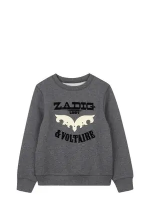Zadig&Voltaire Logo Print Crewneck Sweatshirt - Black
