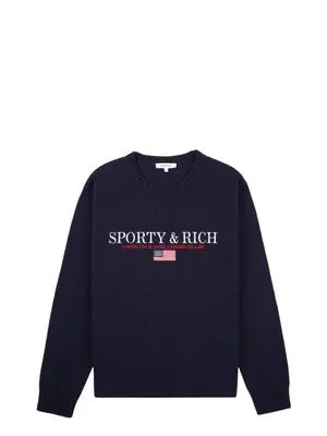 SPORTY  RICH Sporty & Rich Nautical Graphic Crewneck Sweatshirt