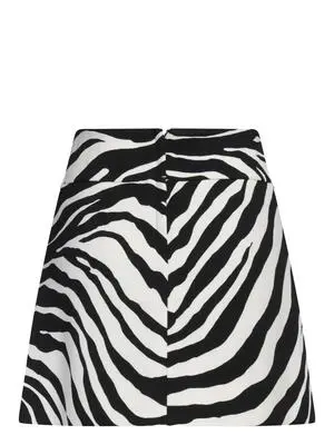 Dolce & Gabbana Zebra Print Flared Skirt - Black