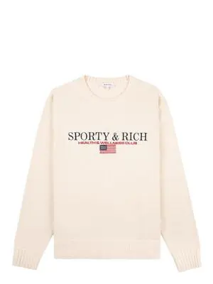 SPORTY  RICH Sporty & Rich Logo Knitted Jumper - No