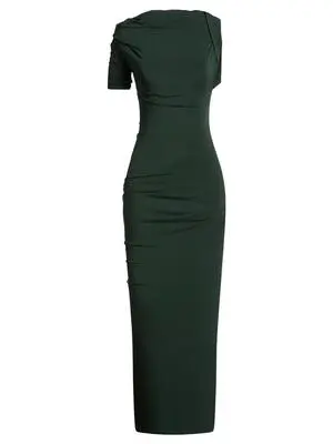 Jacquemus Draped Sleeveless Boat Neck Sheath Dress - Green