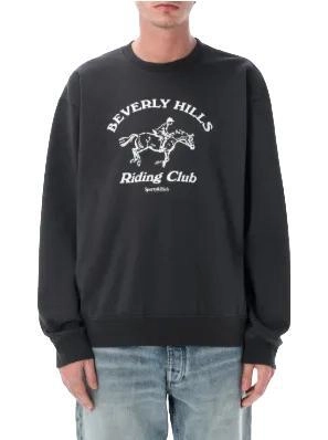 SPORTY  RICH Riding Club Crew-neck Sweatshirt - No