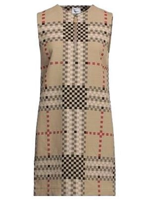 Burberry Plaid Jacquard Sleeveless Dress - Beige