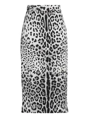 DOLCE & GABBANA Dolce & Gabbana Leopard Print Crepe Pencil Midi Skirt