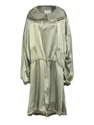 MAISON MARGIELA Lightweight Hooded Trench Coat - Green