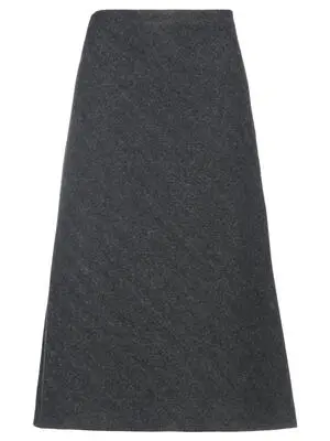 MAISON MARGIELA Flared Tweed Midi Skirt - Black