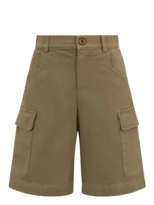 Etro Stretch Cotton Cargo Bermuda Shorts - Brown