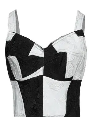 DOLCE & GABBANA Dolce & Gabbana Color Block Jacquard Bustier