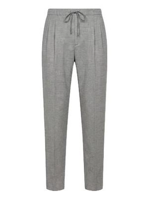 Max Mara Max Mara Stretch Wool Tapered Trousers Grey