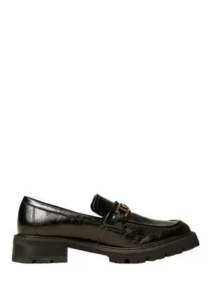 TWINSET Oval Clasp Loafers - Black