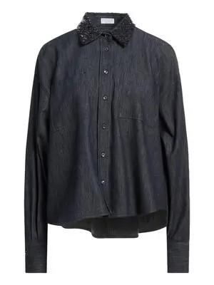 BRUNELLO CUCINELLI Brunello Cucinelli Sequined Embellished Denim Shirt Jacket