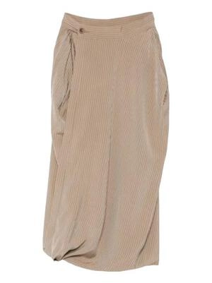 UMA WANG Belt Loop Midi Skirt - Nude