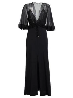 Chloé Chiffon Crepe Dress - Black