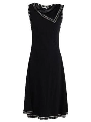 Burberry Sleeveless Embellished Cady Dress - Black