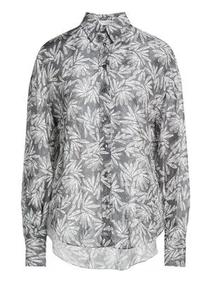 Brunello Cucinelli Floral Long-sleeve Shirt - Gray