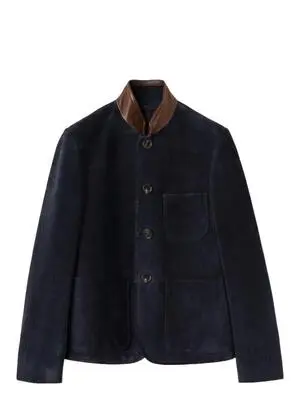 LORO PIANA Loro Piana Spagna Mini Jacket With Leather Collar