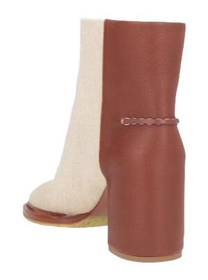 Chloé Block Heel Two-tone Ankle Boots - Brown