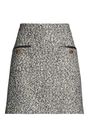 Max Mara Two-tone Bouclé Flared Mini Skirt - Black