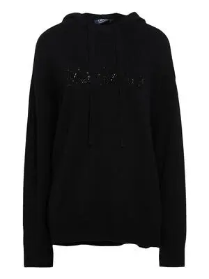 Max Mara Hooded Jumper With Appliqués - Black