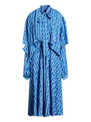 Balenciaga Printed Shirt Dress - Blue