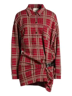 Isabel Marant Étoile Plaid Shirt Dress - Red