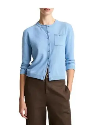 Vince Chest-pocket Cardigan - Blue