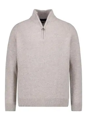 Barbour Grangetown Half-zip Sweater - Light Grey