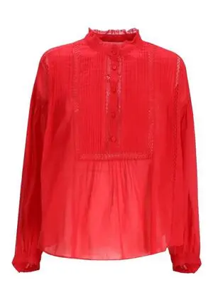 ISABEL MARANT ÉTOILE Isabel Marant Cotton Blouse With Lace And Ruched Details
