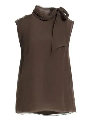 Brunello Cucinelli Sleeveless Bow Blouse - No