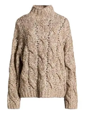 Brunello Cucinelli Sequined Long-sleeve Turtleneck Sweater - No