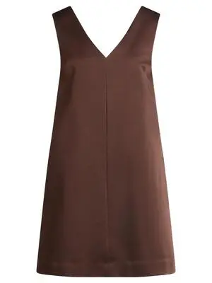 Brunello Cucinelli Sleeveless V-neck Gown - Red