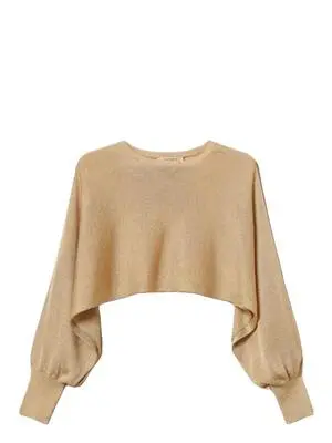 TWINSET Twinset Cropped Crewneck Knitted Top