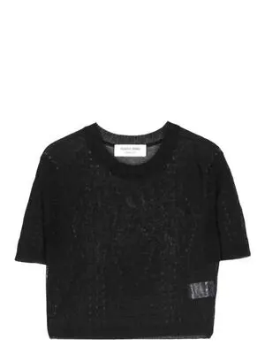 MARINE SERRE Mesh Knit T-shirt - Black