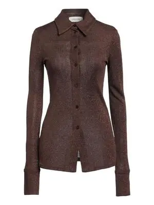 Sportmax Metallic Knit Shirt - Brown