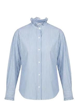 Isabel Marant Étoile Striped Puffed Sleeve Shirt - Blue
