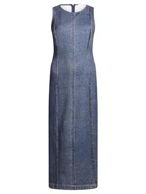 Rag & Bone Sleeveless Crewneck Denim Sheath Dress - Blue