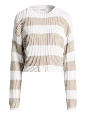 BRUNELLO CUCINELLI Brunello Cucinelli Striped Long-Sleeve Knit Top