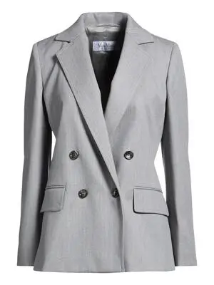 Max Mara Double Breasted Wool Blazer - Grey