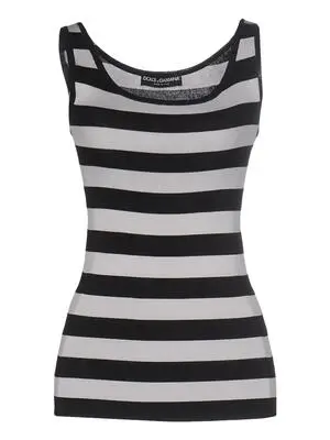 DOLCE & GABBANA Dolce & Gabbana Striped Sleeveless Knit Top