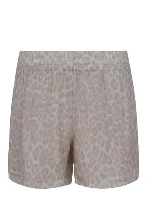 ANINE BING Anine Bing Kam Leopard Print Elastic Waist Shorts