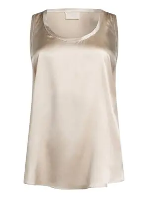 Brunello Cucinelli Brunello Cucinelli Sleeveless Satin Top Nude