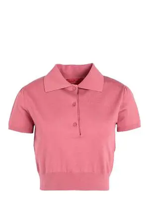Max & Co. Max&co. Cropped Knit Polo Shirt - No