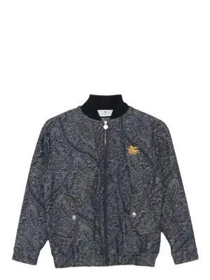 Etro Paisley Jacquard Bomber Jacket - Black