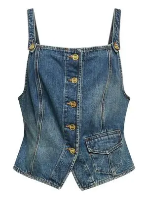 GANNI Ganni Denim Sleeveless Top